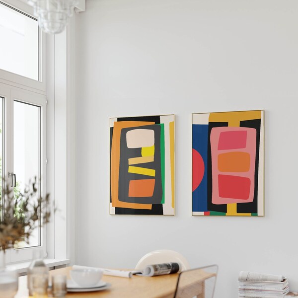 Color Block Art - Etsy