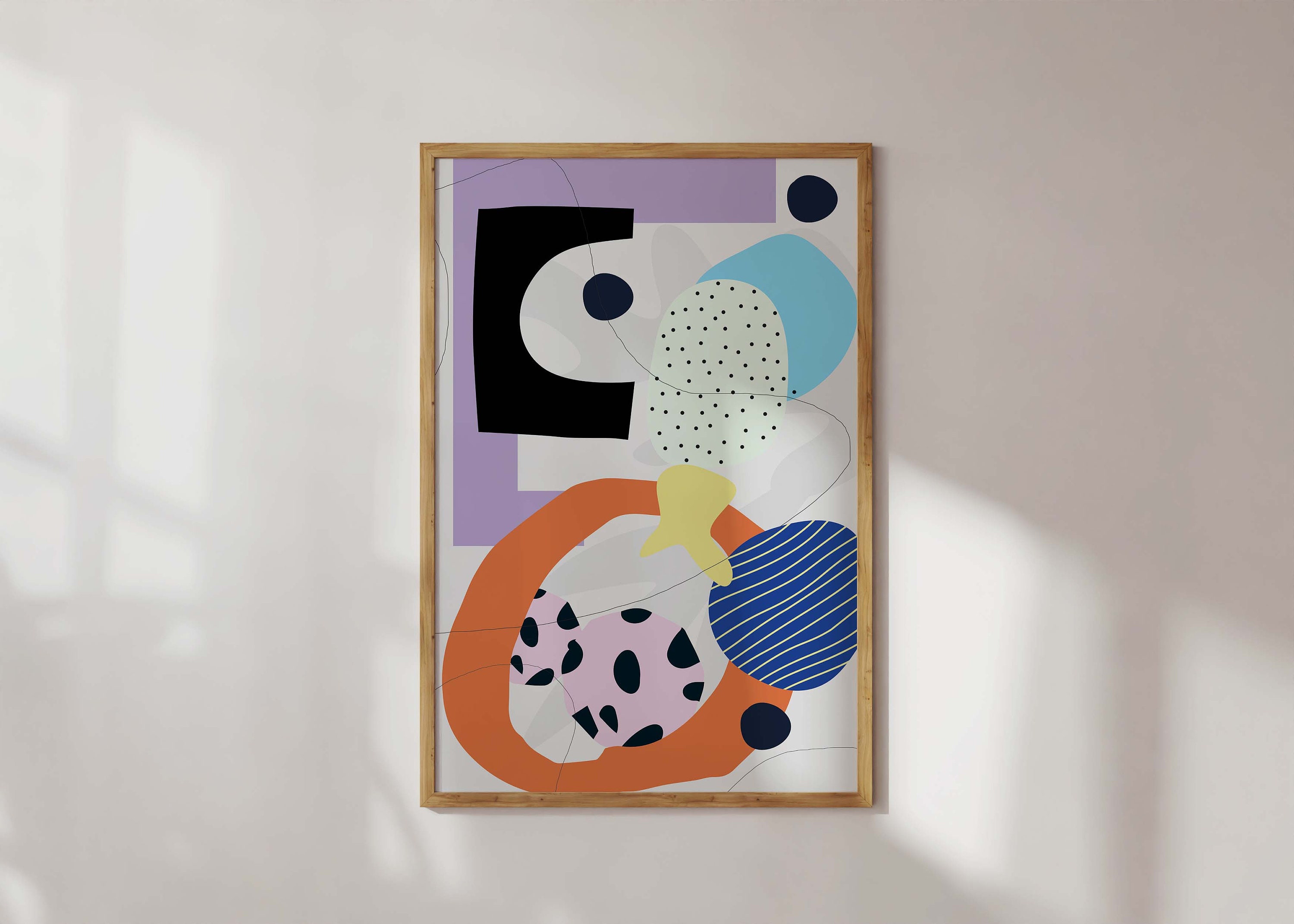 Moderne Wand Kunst Bunte Drucke Trendige Ästhetik Raum Dekor Rosa Drucke Druckbare Moderne Kunst ...