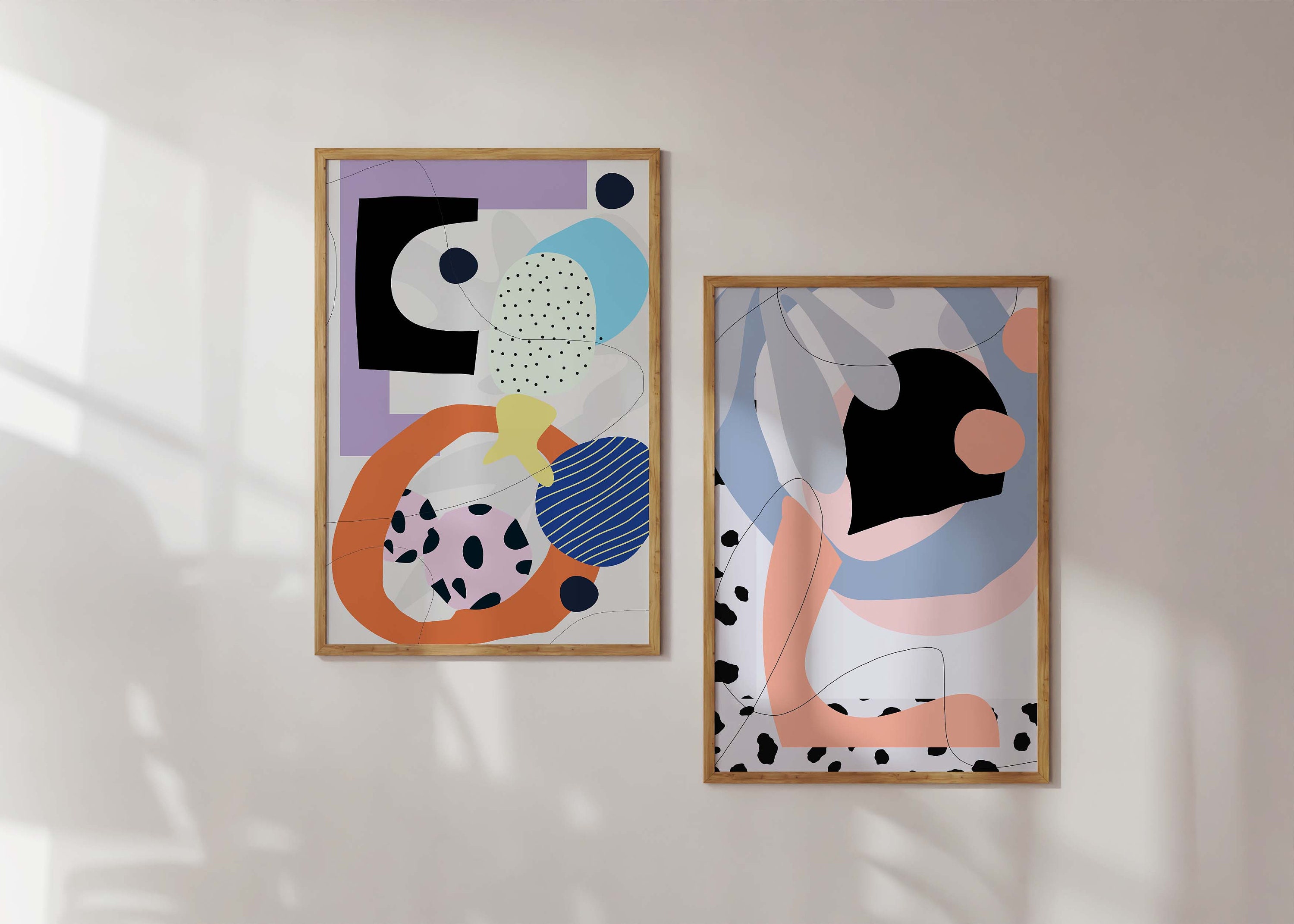 Moderne Wand Kunst Bunte Drucke Trendige Ästhetik Raum Dekor Rosa Drucke Druckbare Moderne Kunst ...