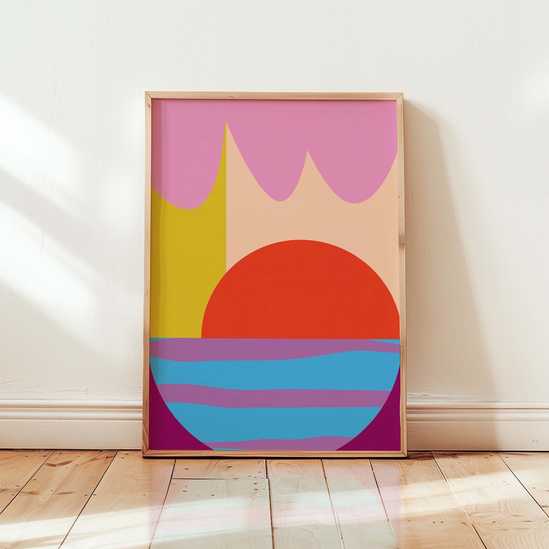 Colorful Abstract Art Print Printable Abstract Art Modern Vibrant Art ...