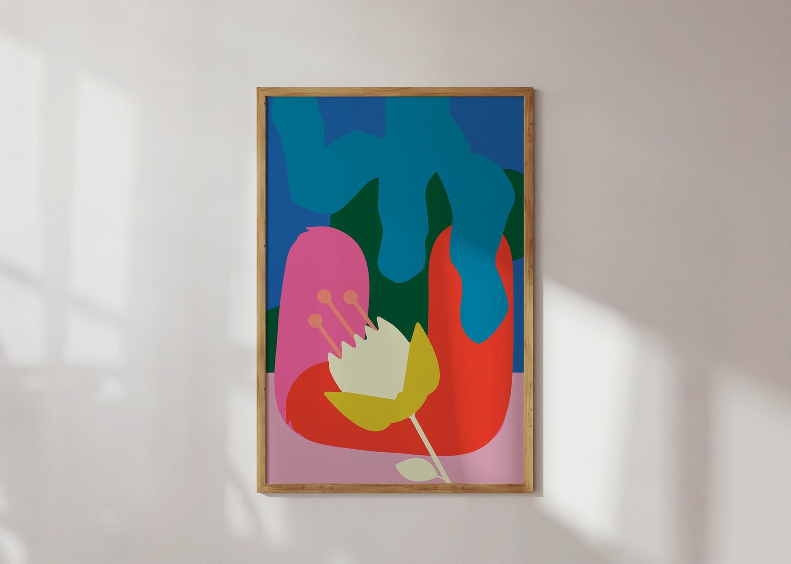 Colorful Wall Art Modern Abstract Prints Set Trendy Gallery Wall Set of ...