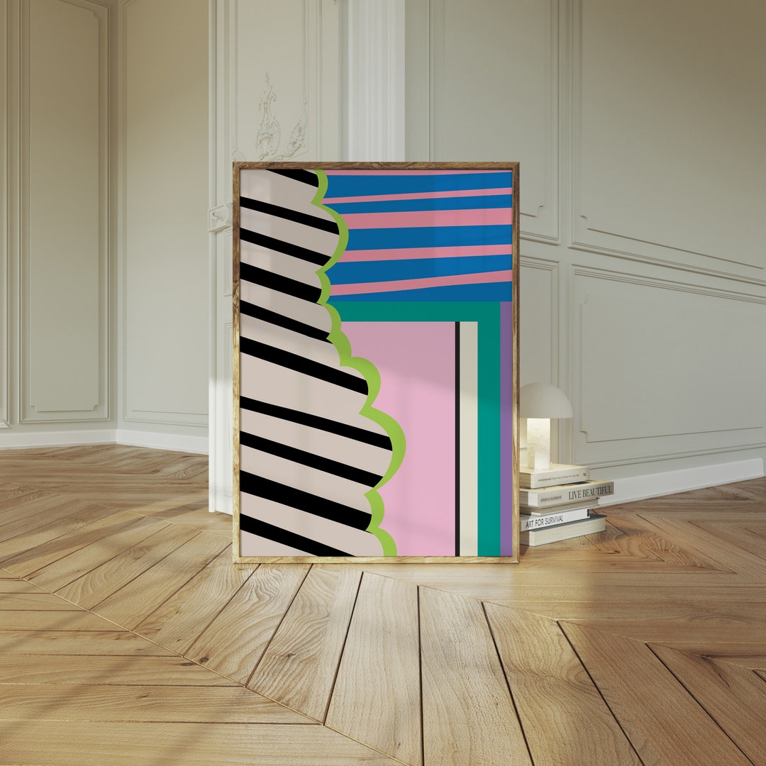 Colorful Abstract Art Print Printable Abstract Art Modern Vibrant Art ...