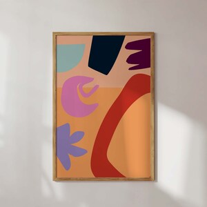 Abstract Colorful Art Prints: Preppy Dorm Decor Set (digital Download ...