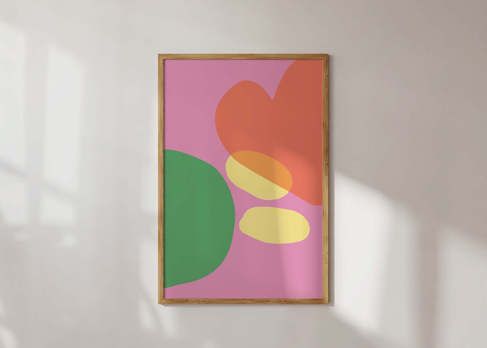 Preppy Colorful Pink Wall Art Digital Download Set of 6 Trendy Pink and ...