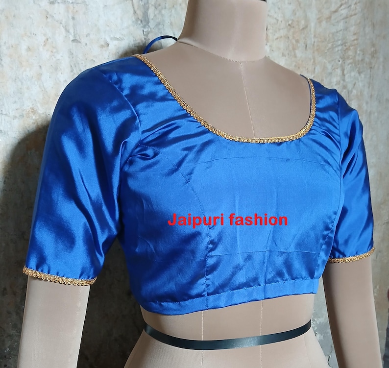 Silk Sari Blouse With Lace – Ready to Wear Saree Top - Etsy