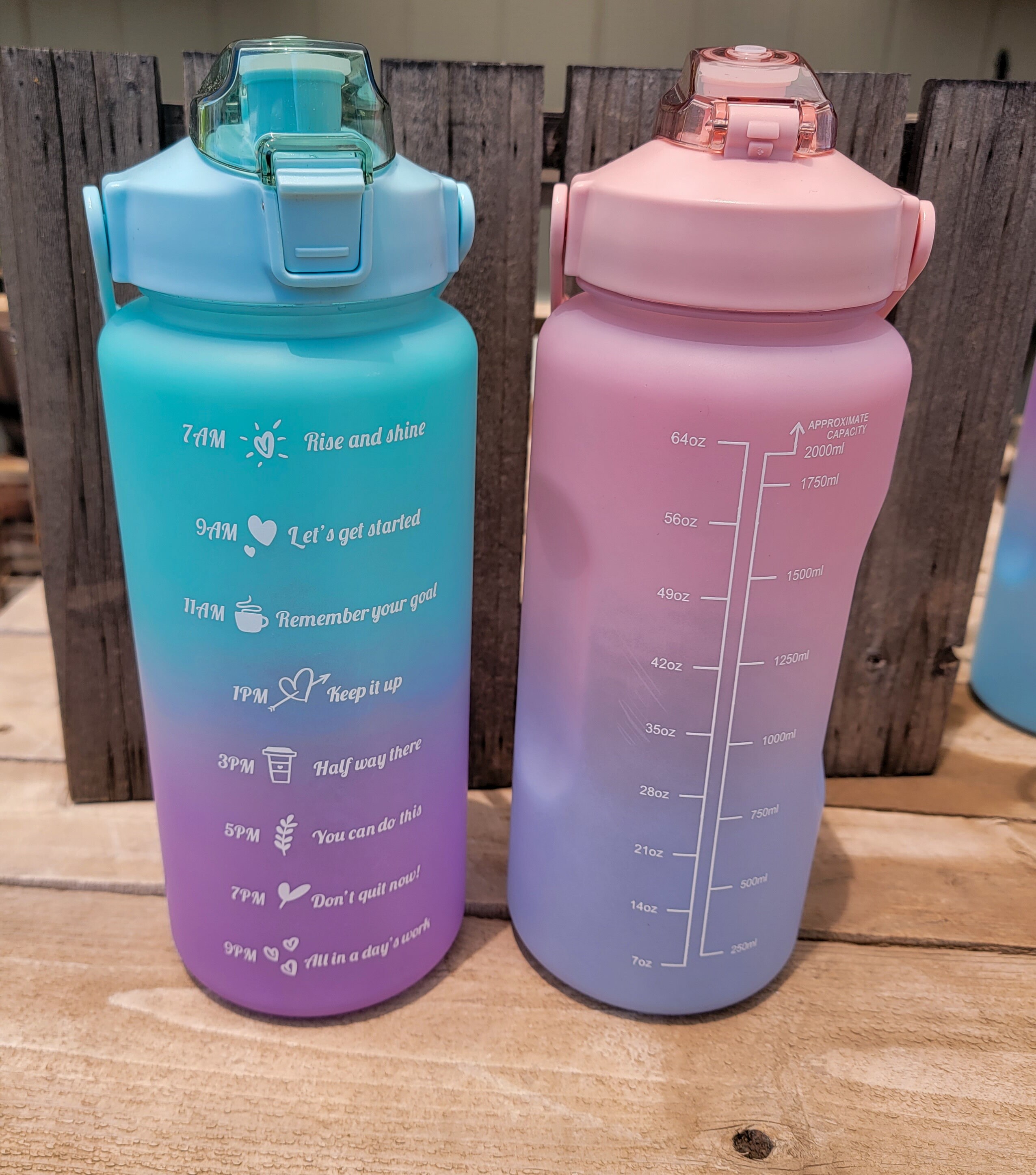 Water Tracker 2L Motivational Water Bottle Time Marker - Etsy