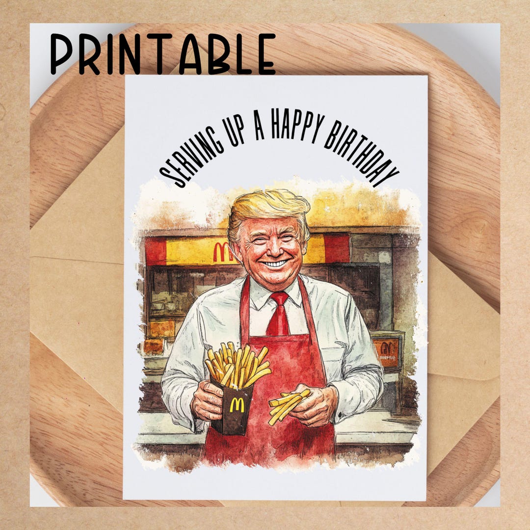 Funny Trump Birthday Card, Printable Trump Card, Digital Download ...
