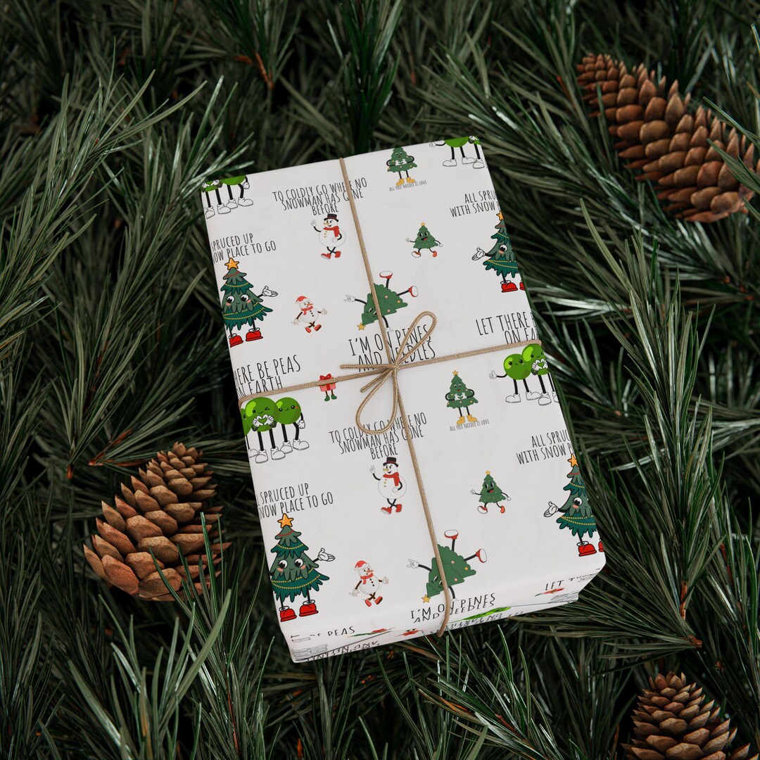 Funny Christmas Puns Wrapping Paper, Unique Gift Wrap - Etsy