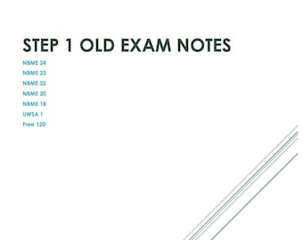 USMLE Step 1 Notes + Old Nbme/uwsa/free 120 Notes - Etsy