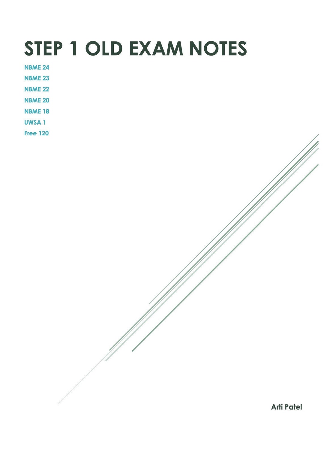 USMLE Step 1 - Old Nbme/uwsa/free 120 Notes - Etsy