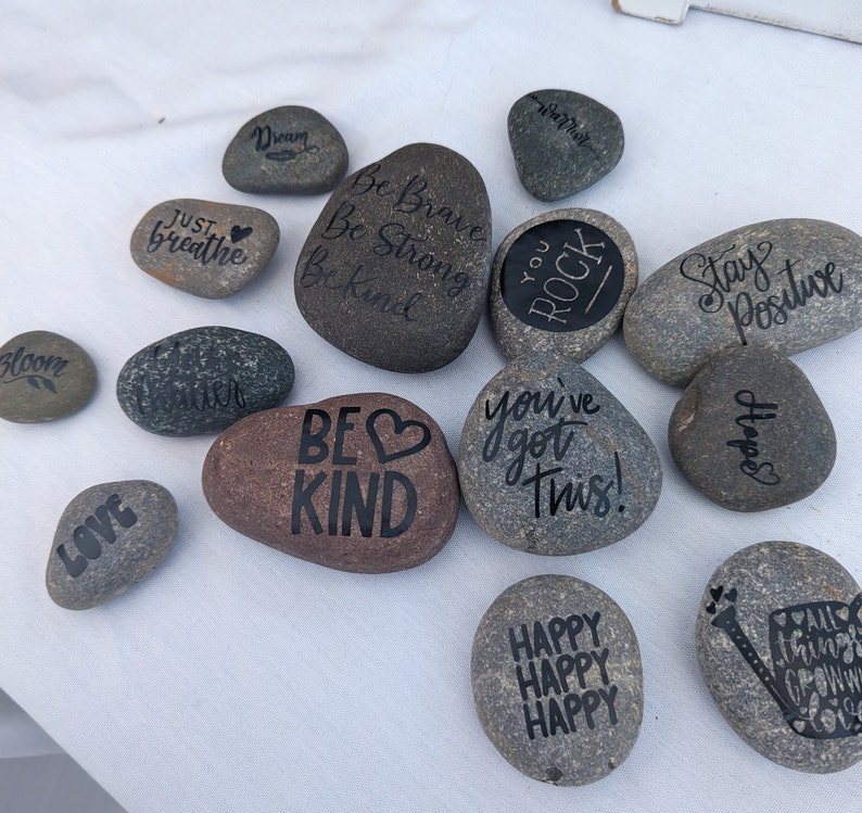 Motivational/positive Message Rocks - Etsy UK