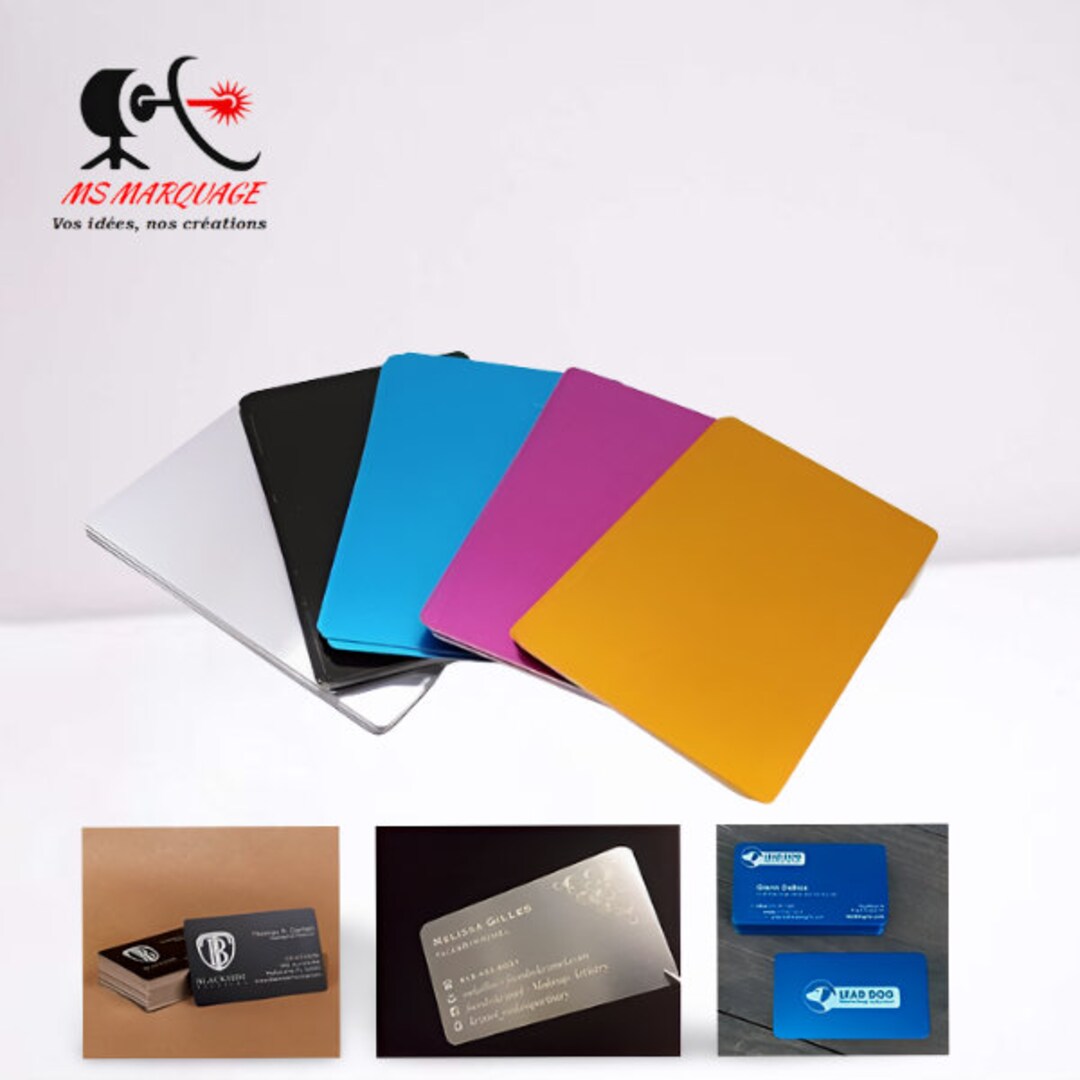 Laser Engraved Custom Color Aluminum Business Cards. Thickness 0.2mm - Etsy