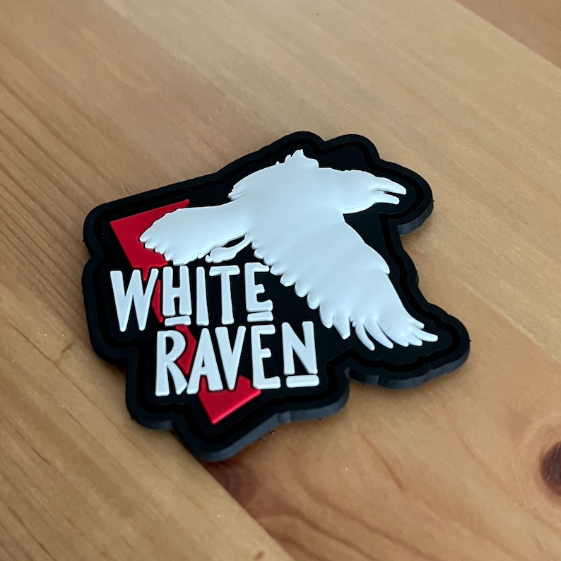 Pvc Patch White Raven - Etsy