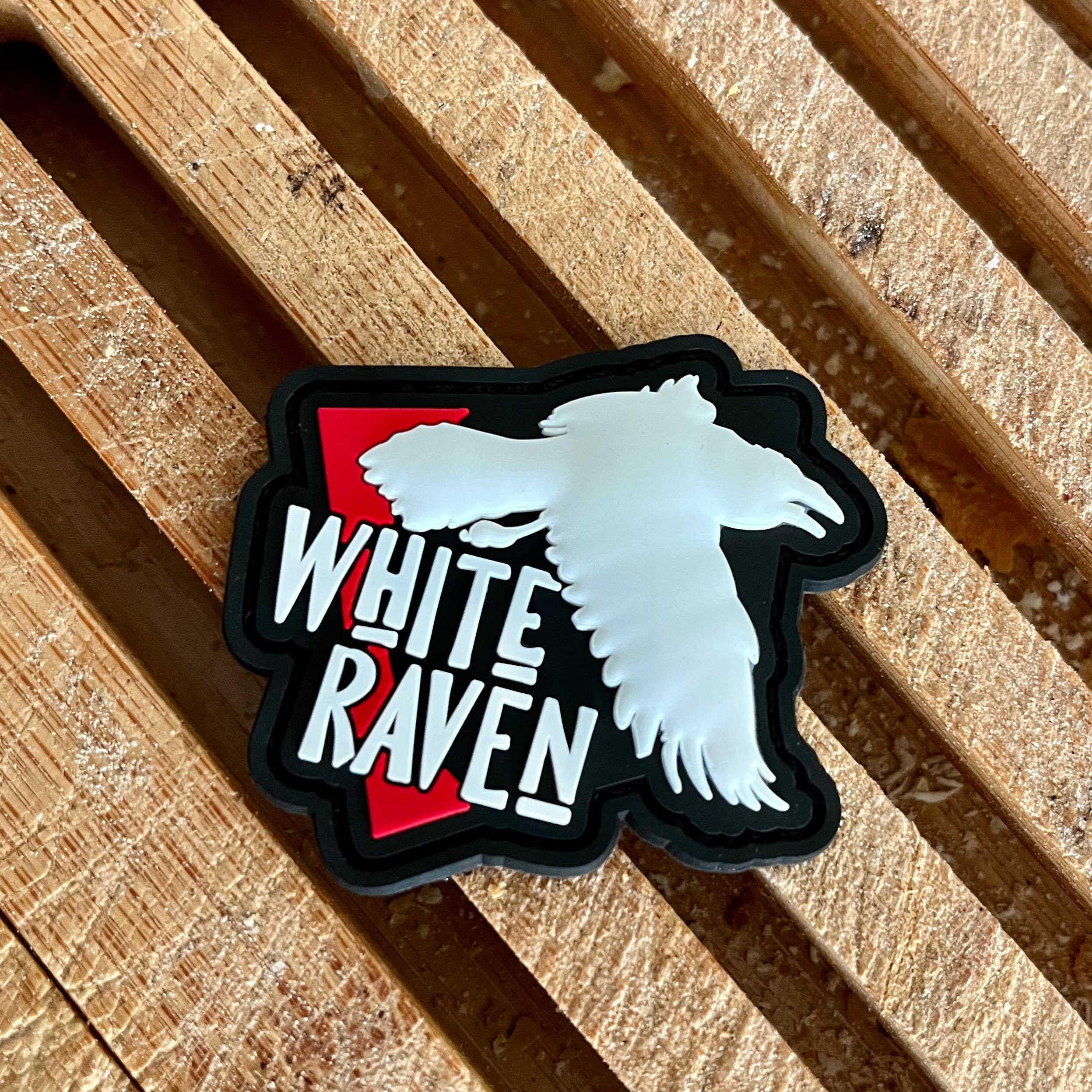 Pvc Patch White Raven - Etsy
