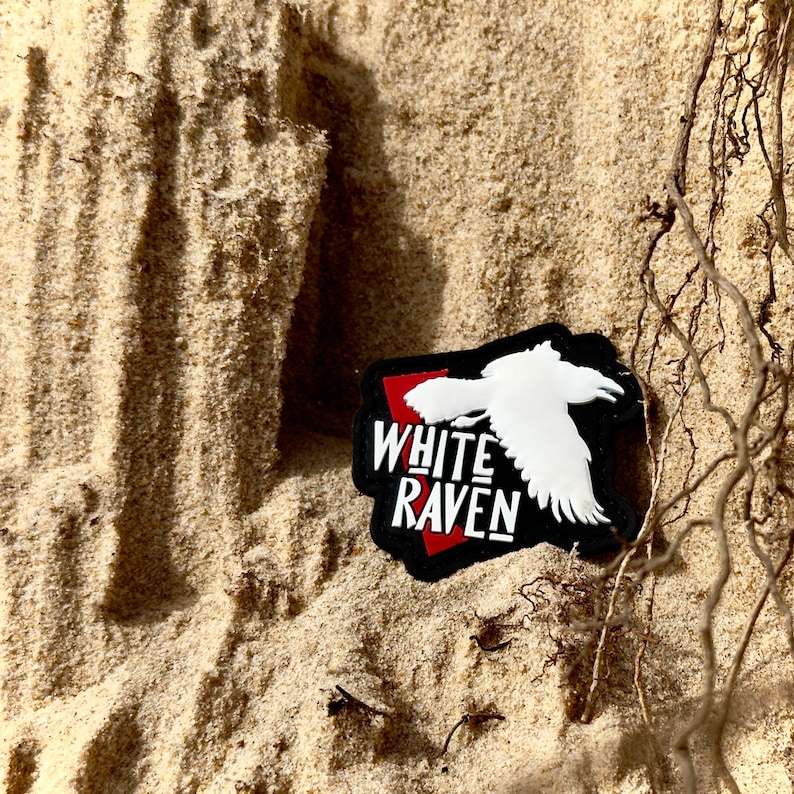 Pvc Patch White Raven - Etsy
