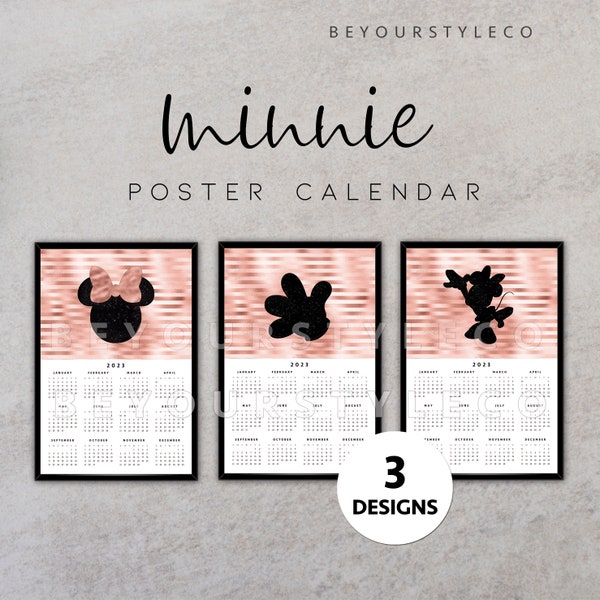 Minnie Mouse Calendar - Etsy