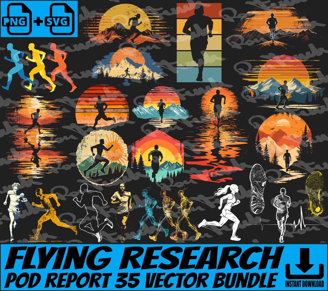 35 Ultramarathon SVG Bundle for Shirts / Running PNG Sublimation Files ...