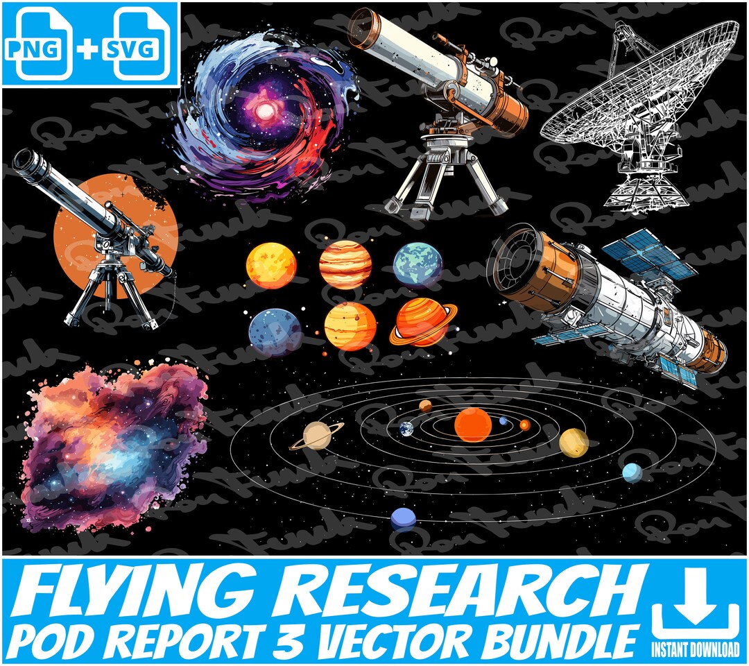 3 Astrophotography SVG Bundle for Shirt / Astronomy PNG Sublimation ...