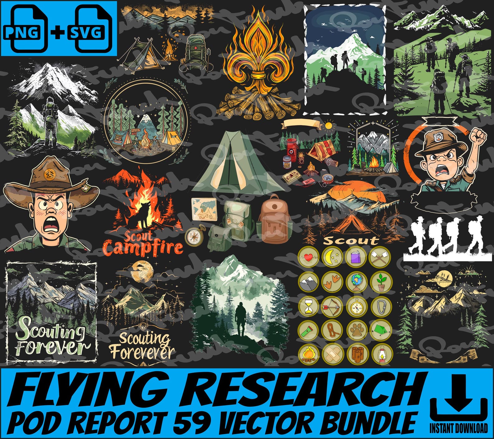59 Scout Leader SVG Bundle for Shirt / Scouting PNG Sublimation Files ...
