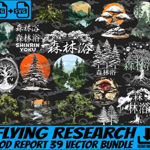 39 Shinrin Yoku SVG Bundle / Forest Bathing PNG Files / Forest Bathing ...