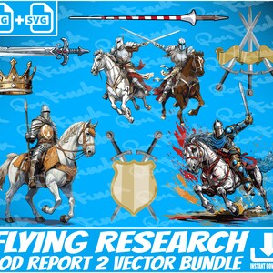 2 Jousting SVG Bundle for Shirts // Knight Tournament PNG Files ...