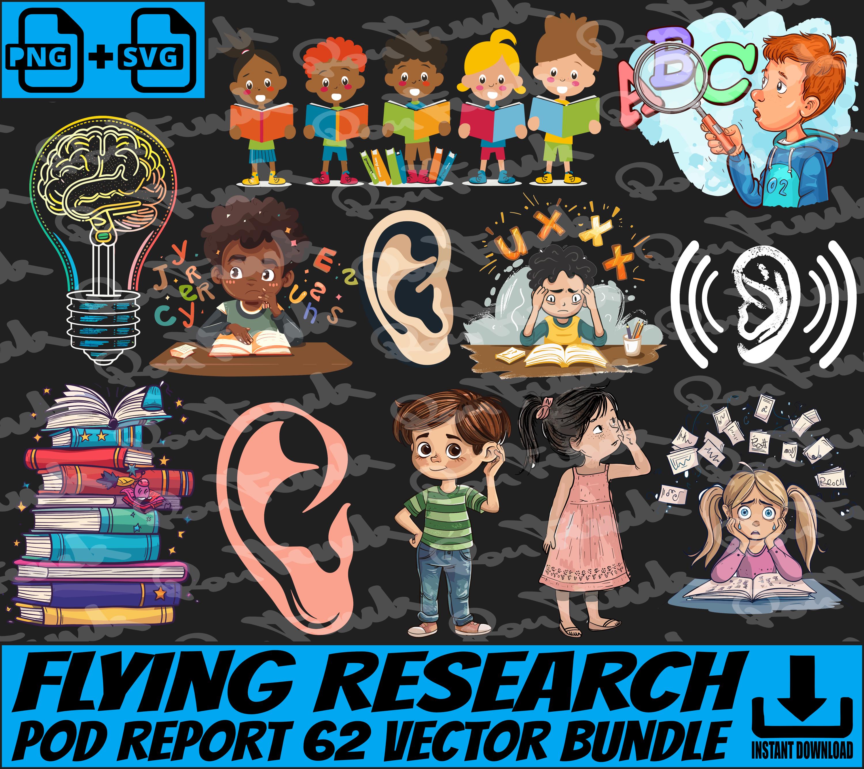 62 Phonemic Awareness SVG Bundle for Shirts / Hear PNG Sublimation ...