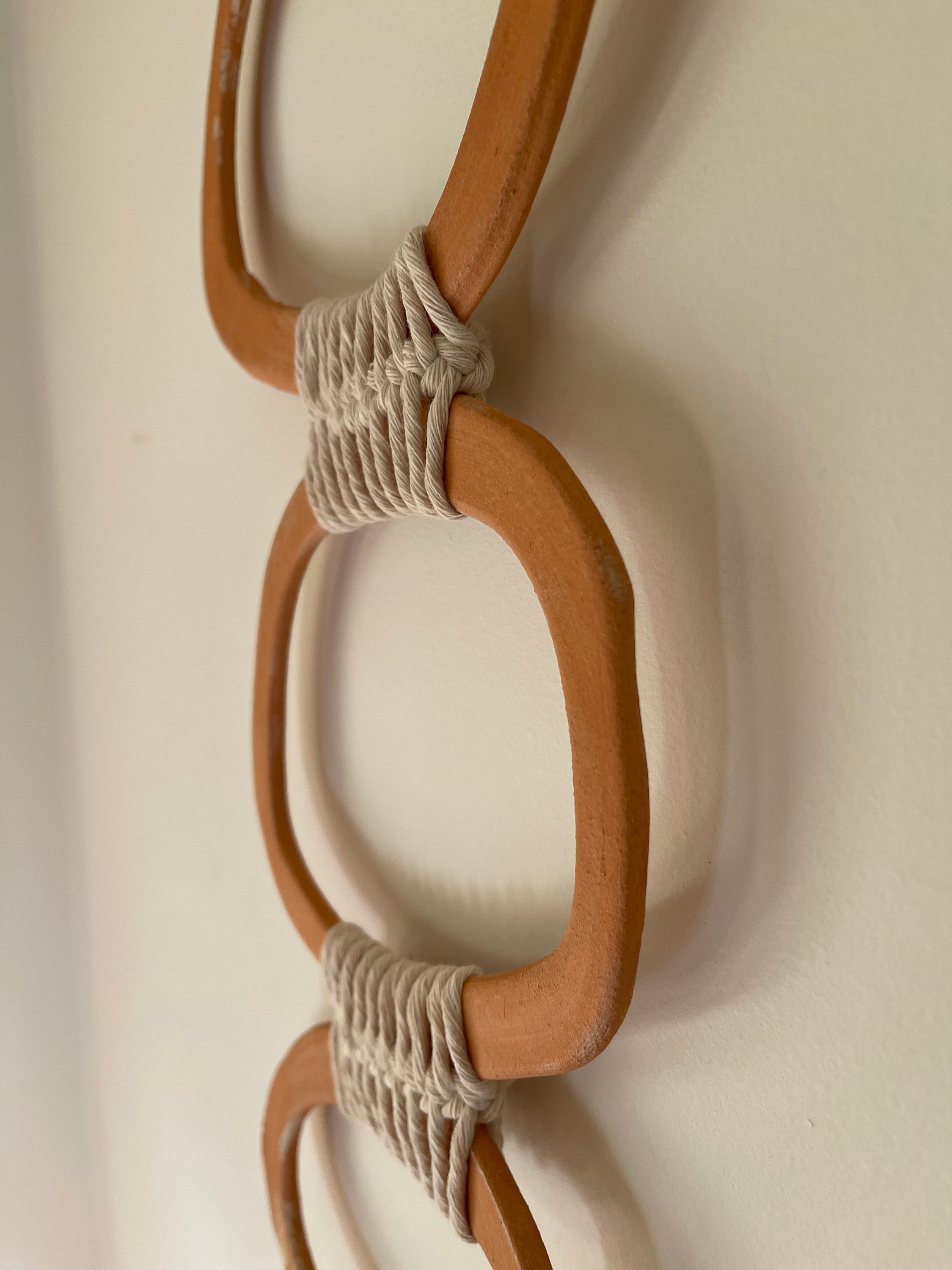 Terracotta Macrame Wall Art | Handmade Ceramics Home Decor | Hanging ...