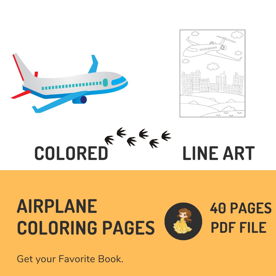 Airplane Coloring Pages 40 Images Digital Download PDF Download - Etsy