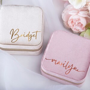Velvet Personalized Jewelry Box Custom Jewelry Box Ring Box - Etsy