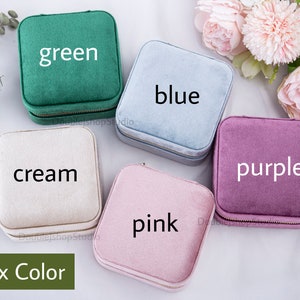 Velvet Personalized Jewelry Box Custom Jewelry Box Ring Box - Etsy