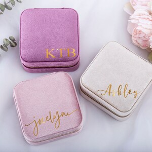 Velvet Personalized Jewelry Box Custom Jewelry Box Ring Box - Etsy