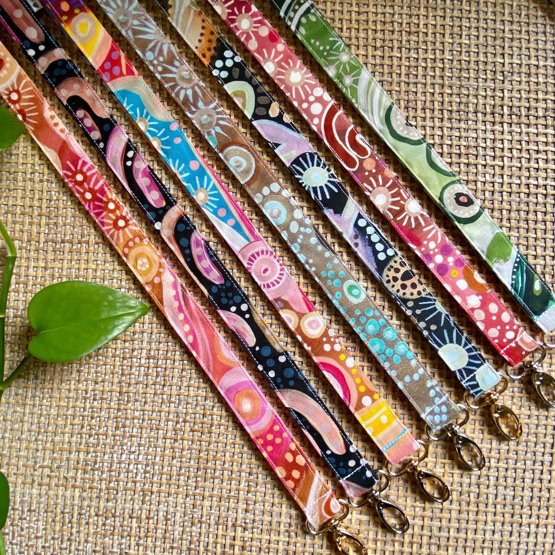 Fabric Lanyard Holly Sanders • Breakaway • Indigenous • Teacher Lanyard ...