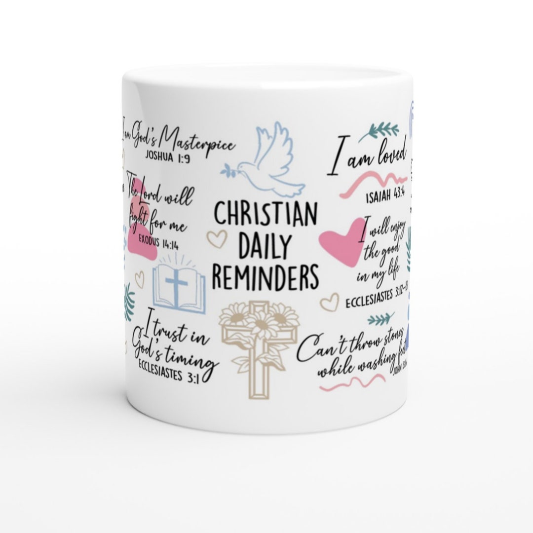 My Daily Bible Affirmations, Bible Quotes Mug, Bible Verse Mug ...