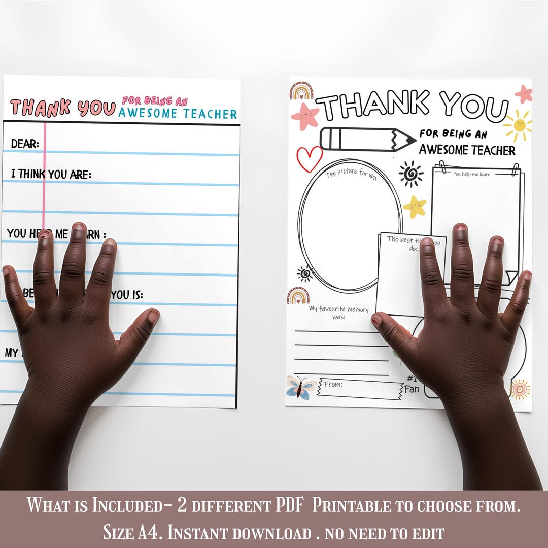 Teacher Appreciation Gift, Printable Teacher Gift, Teacher Thank You ...