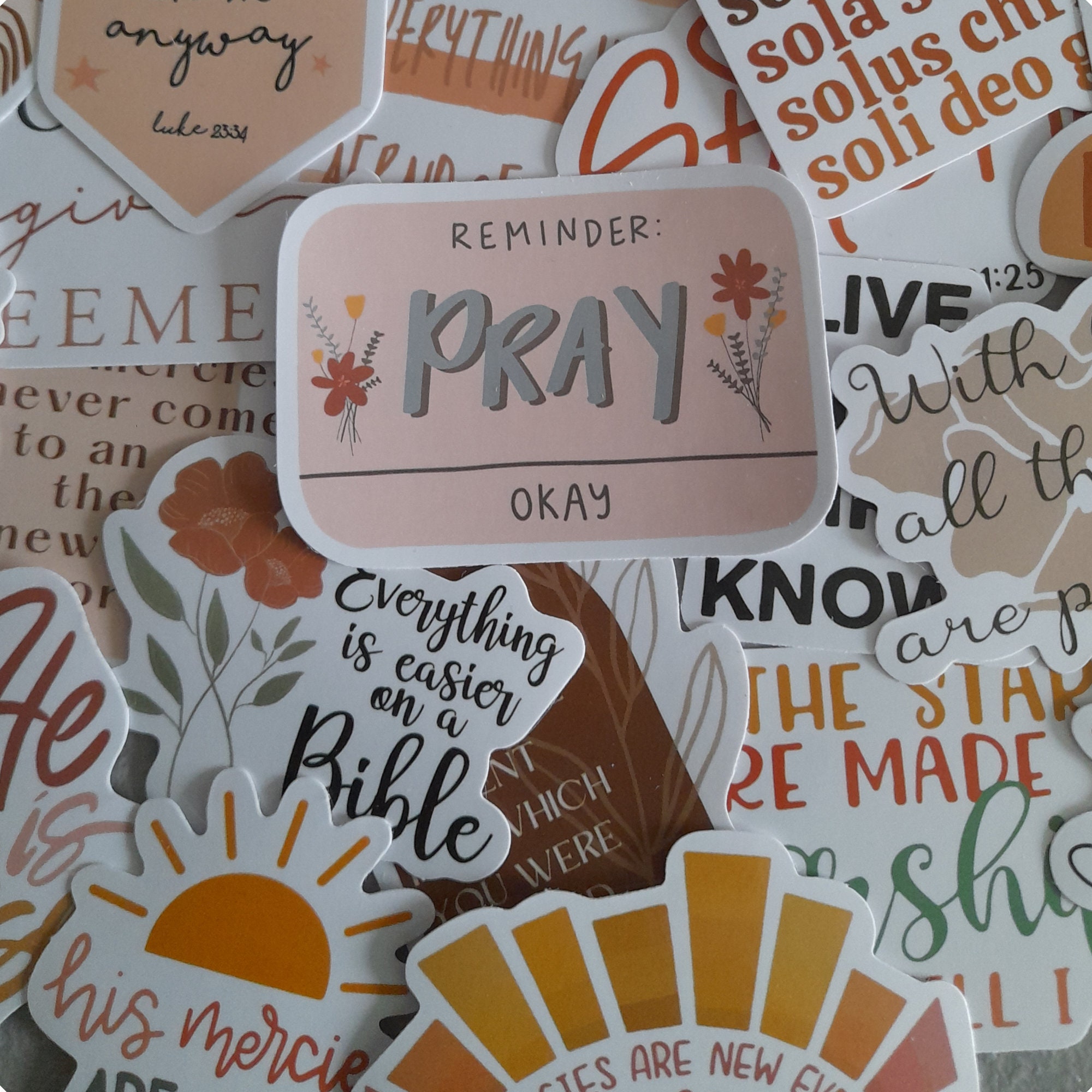 Bible Verse Sticker Pack Bible Journaling Sticker Boho - Etsy