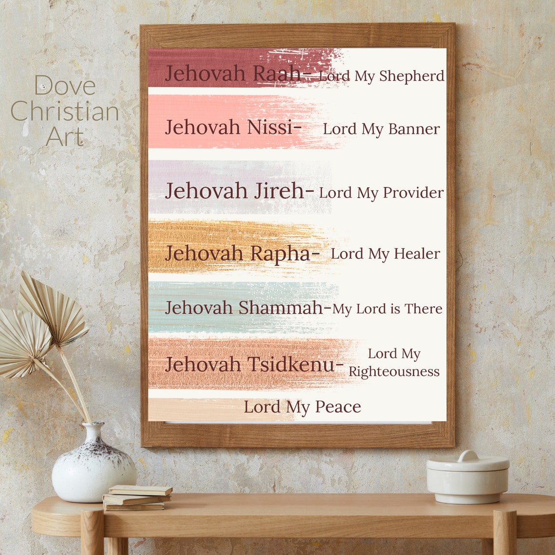 Names of God Wall Art christian Wall Artmodern Wall Art - Etsy