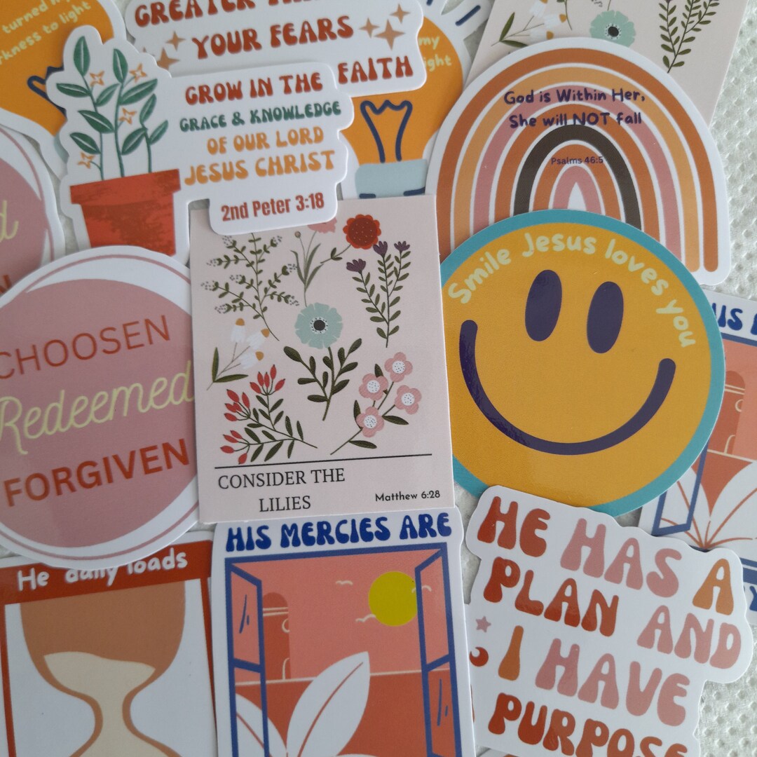 100 Christian Sticker Pack Bible Verse Sticker Pack Bible - Etsy