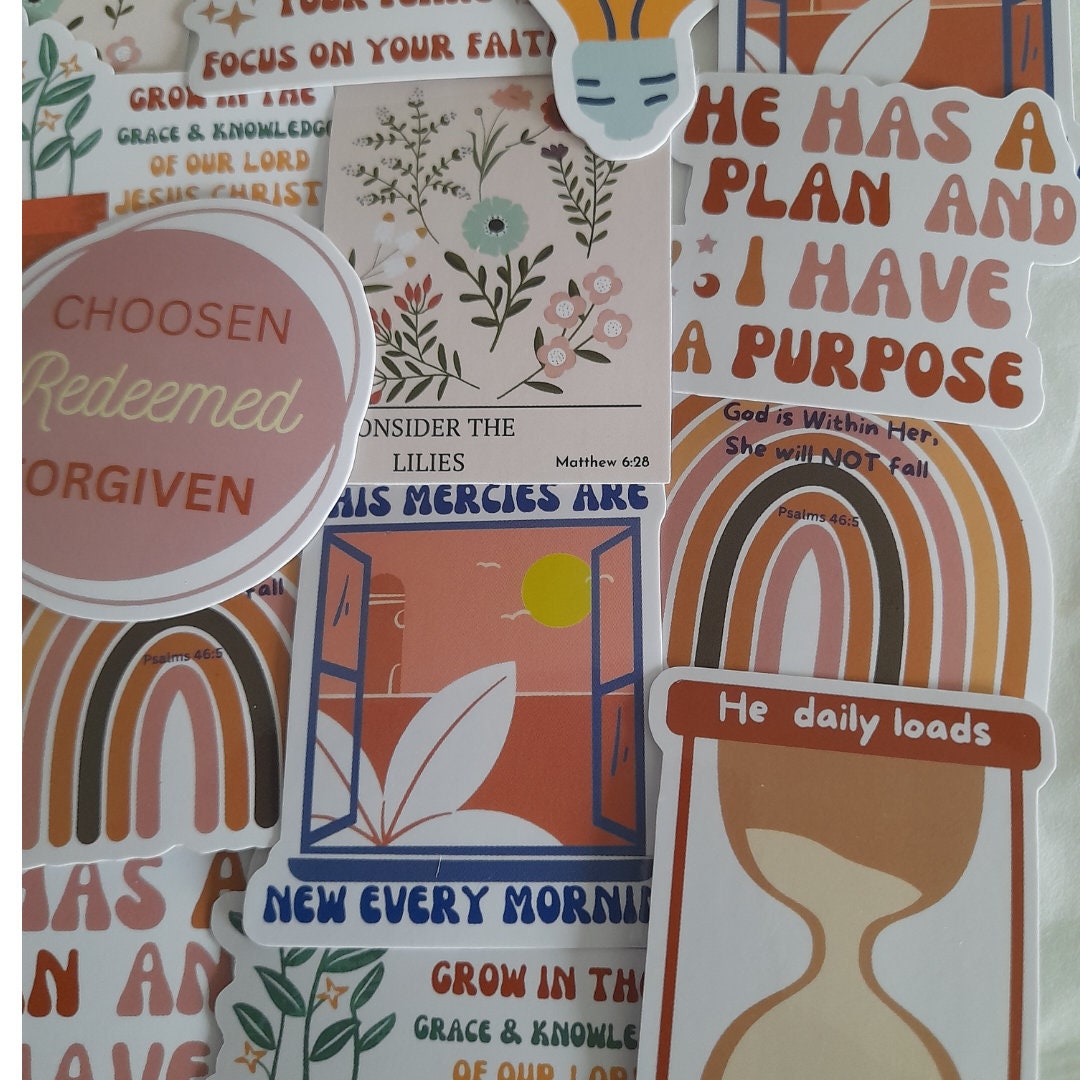 Bible Verse Sticker Pack, Bible Journaling Sticker, Inspirational ...