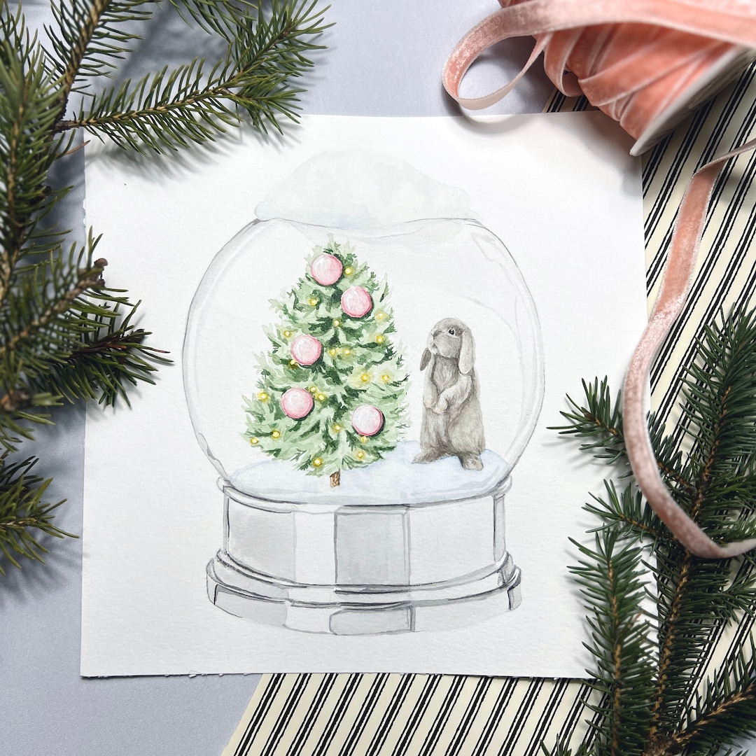 DIGITAL Snow Globe Art File. Printable Holiday Wall Decor. - Etsy