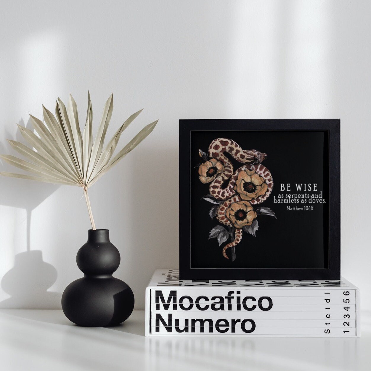Scripture Hognose Snake Art Print. Reptile Decor. Vintage Bible Wall ...
