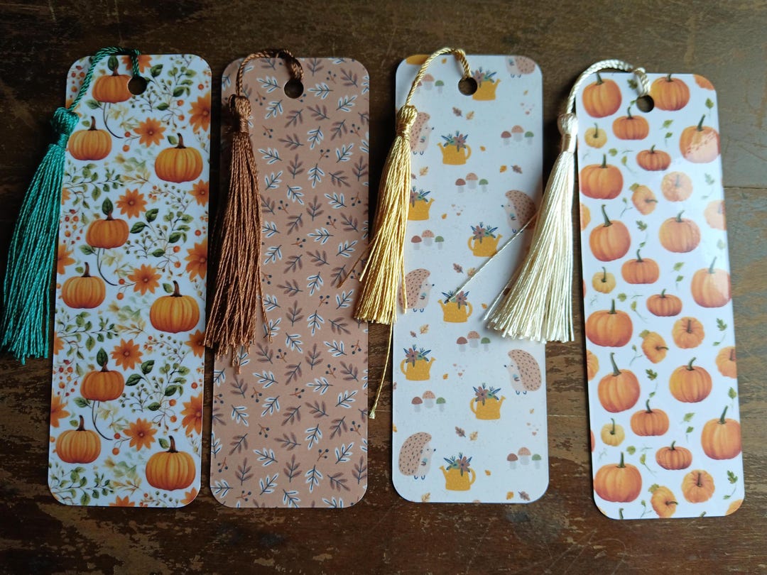 Fall Bookmarks | Laminated | Double Sided | Gift for Reader | Bookworm ...