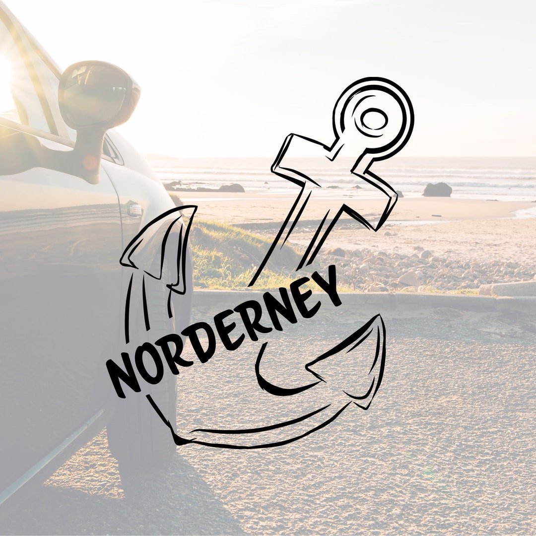 Norderney Car Sticker With Anchors in Different Colors and Sizes ...