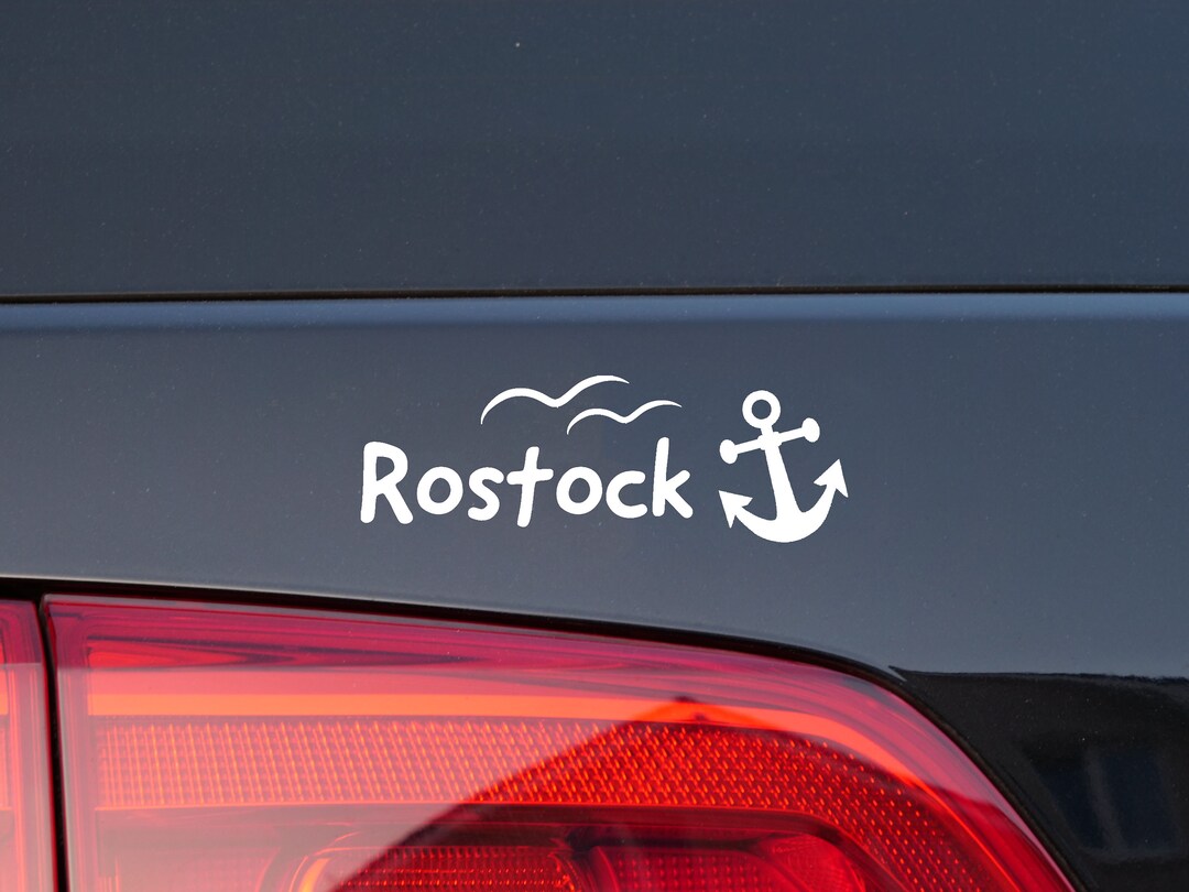 Rostock Car Sticker Car Sticker Label Anchor Coast Maritime Baltic Sea ...