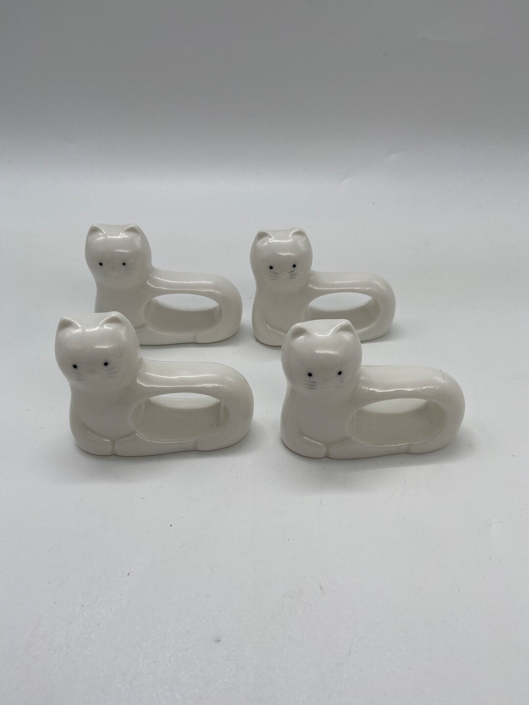 Vintage Cat Napkin Rings, Set of 4, 1980s Table Accents - Etsy