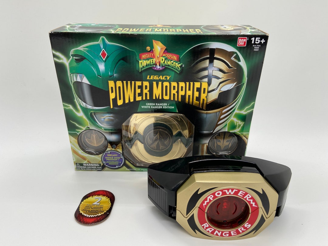 Mighty Morphin Power Rangers Legacy Morpher - White/ Green Ranger With ...