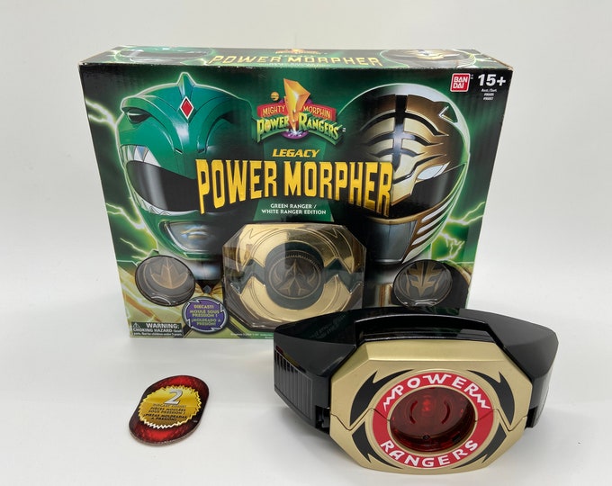 Mighty Morphin Power Rangers Legacy Morpher - White/ Green Ranger With ...