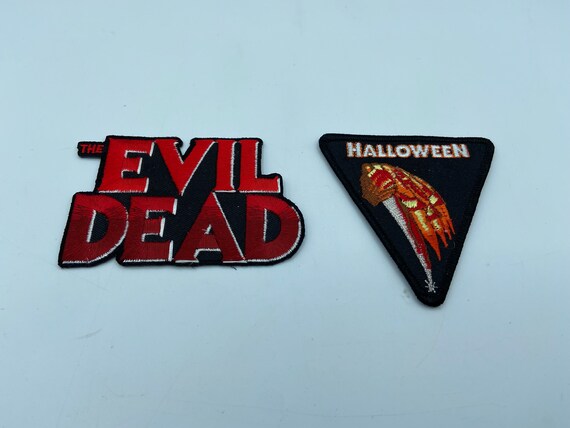 Evil Dead and Halloween Patches . Vintage - Gem