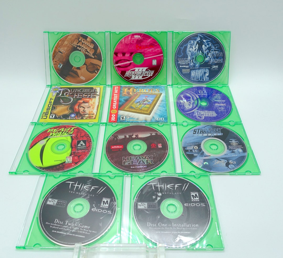 Lot of 9 Retro Disc-only PC Games Tomb Raider, Need for Speed, and More ...