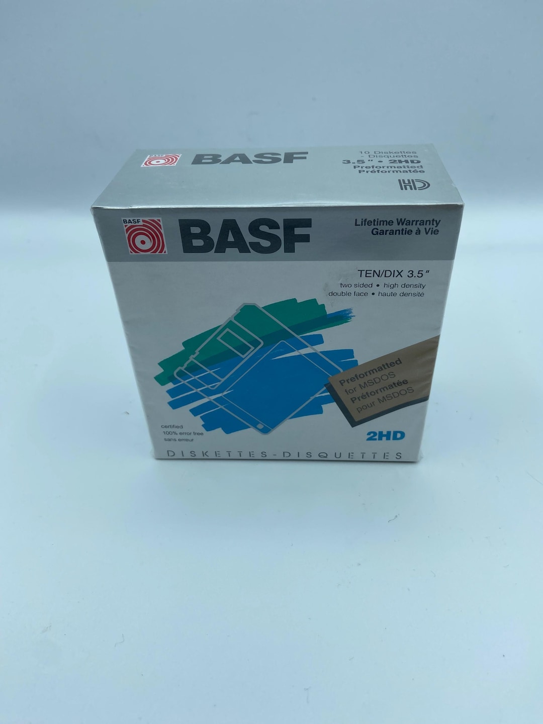 Factory Sealed BASF 3.5" 2HD Diskettes – New Old Stock – Vintage ...