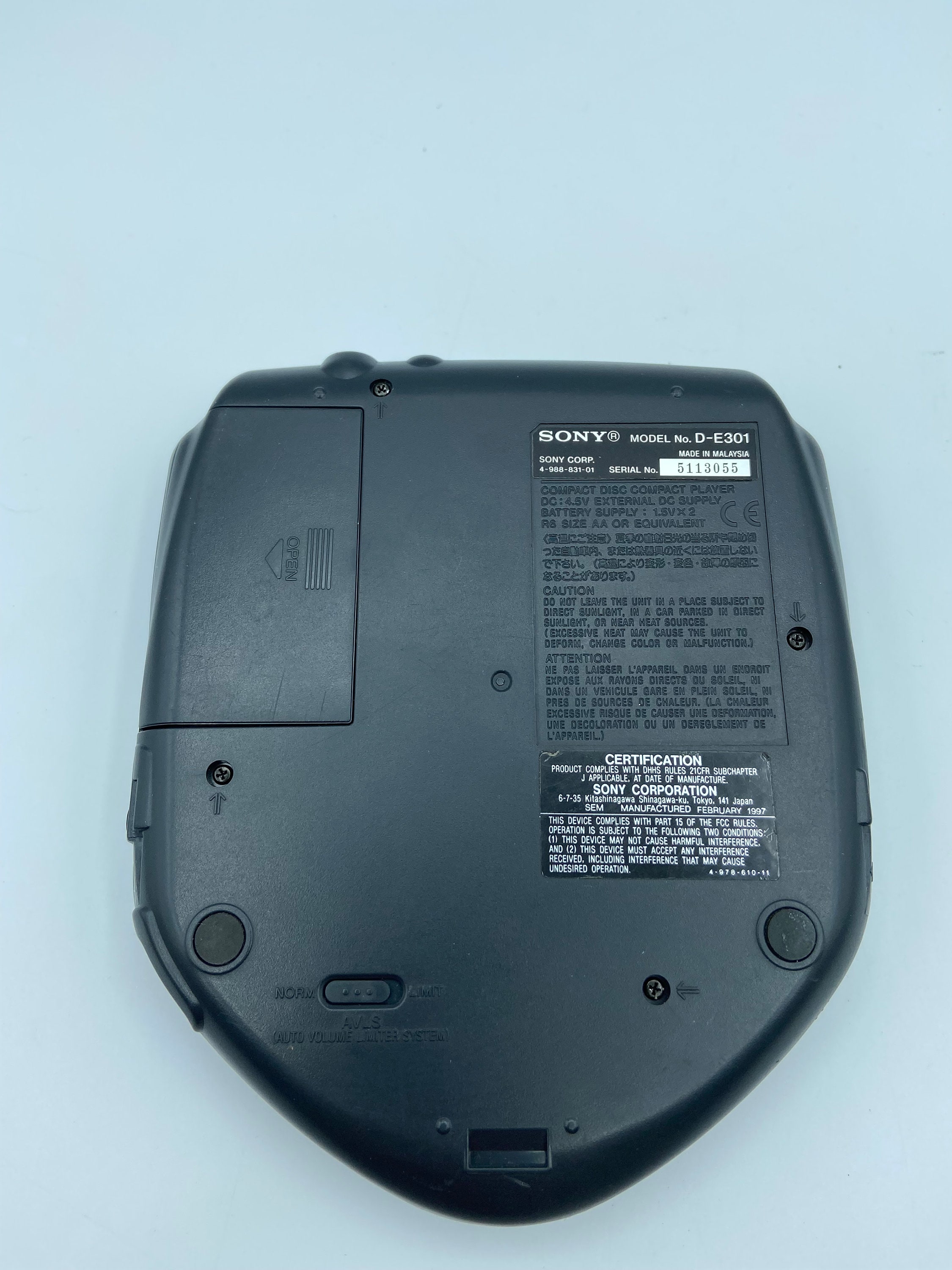 Non-working Sony Discman ESP D-E301 CD Player Parts or - Etsy